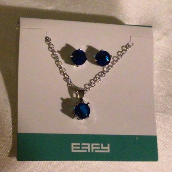 Effy | Jewelry | Effy Sapphire And Silver Necklace Earrings Set | Poshmark